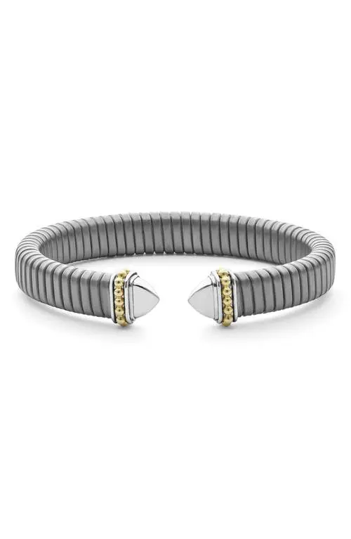 Lagos Caviar Pointed Dome Cuff Bracelet - Two-tone