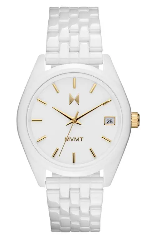 MVMT Rise Ceramic Bracelet Watch - White