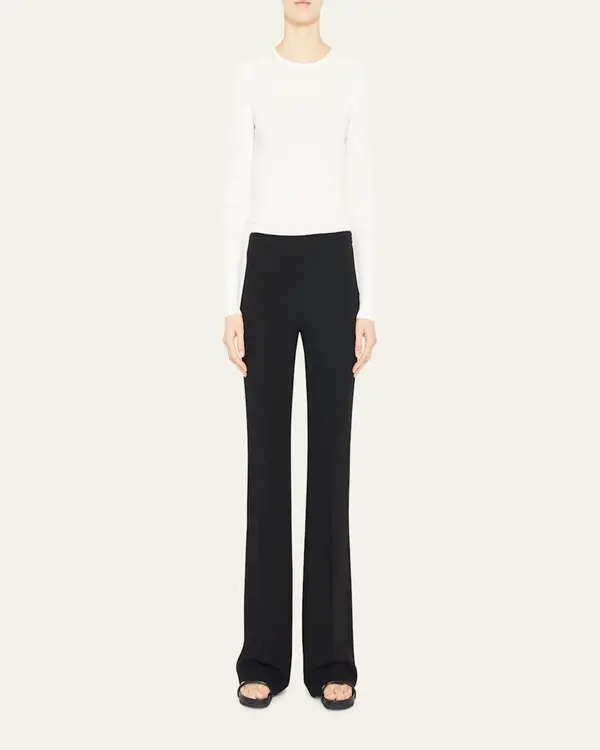 Theory Demitria Flare Trousers - Black