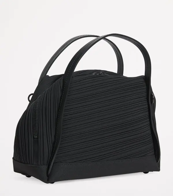 Issey Miyake Mini Bias Pleats Duffle Bag - Black | Editorialist