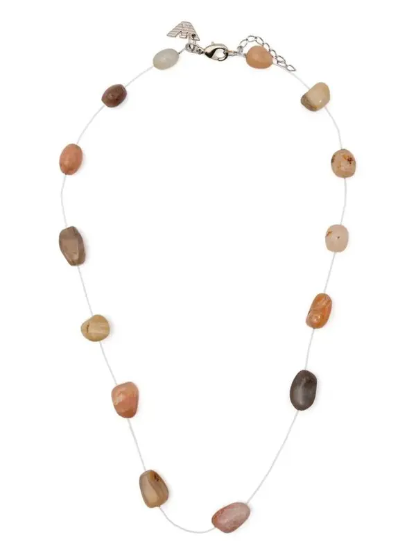 Emporio Armani Stone Necklace - Beige