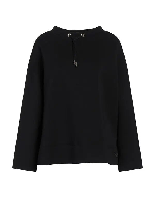 Emporio Armani Cotton-blend Sweatshirt With Embroidered Logo