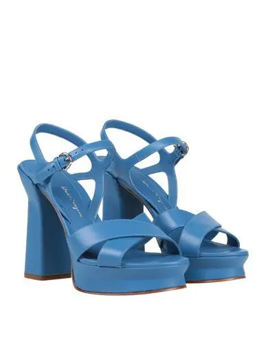 FERRAGAMO Lambskin Sandals - Blue