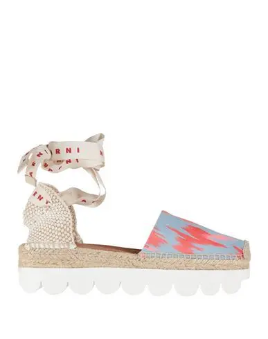 Marni Espadrille Wedge Espadrilles With Tie Fastening - Light Blue