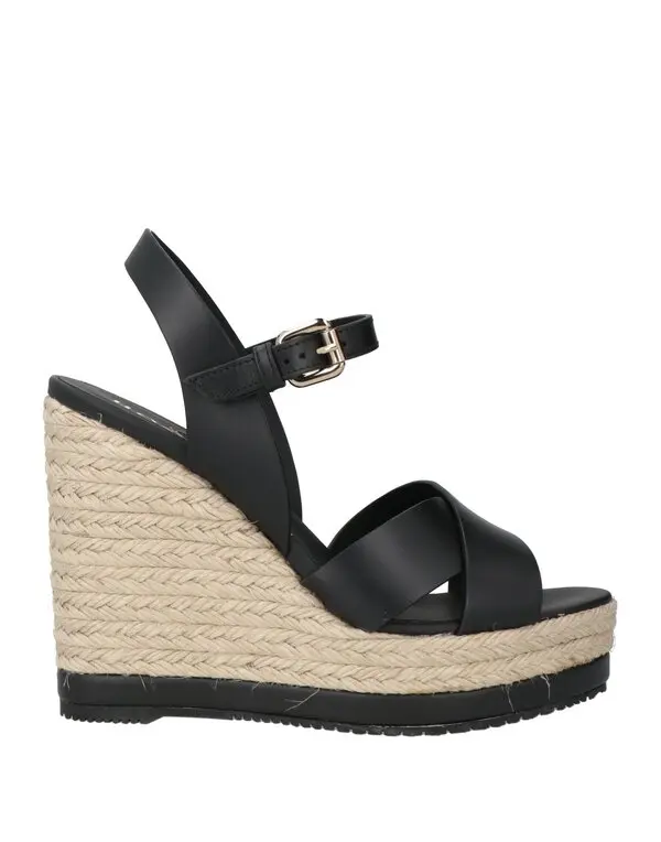Hogan Leather Espadrille Sandals