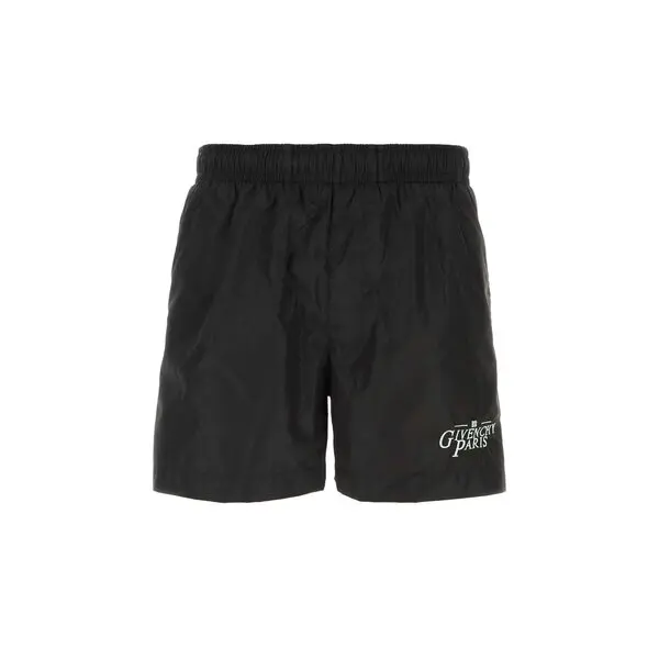 Givenchy Logo Embroidered Swim Shorts - Black