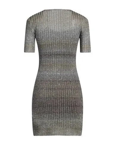grey short sleeve bodycon dress Grey Bodycon Dress Short Sleeve Midi Rib