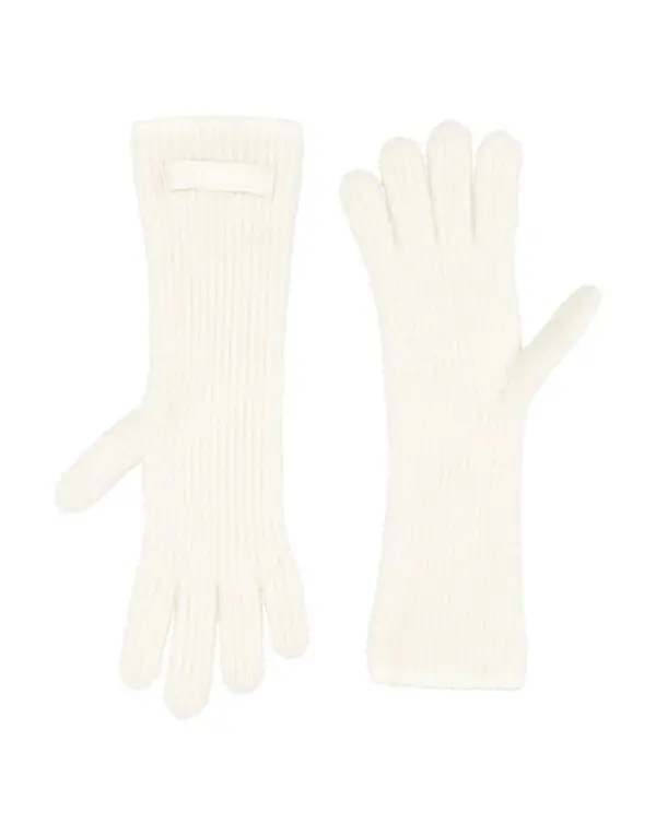Jacquemus Alpaca Wool, Polyamide, Wool Gloves - Ivory