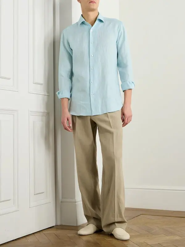 Zegna Oasi Linen Shirt - Blue