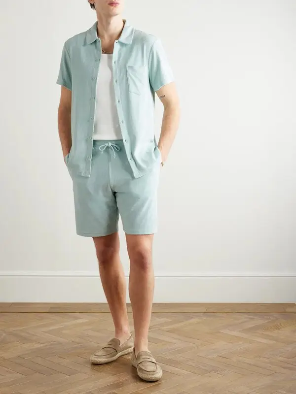 Vilebrequin Charli Organic Cotton-blend Terry Shirt - Blue