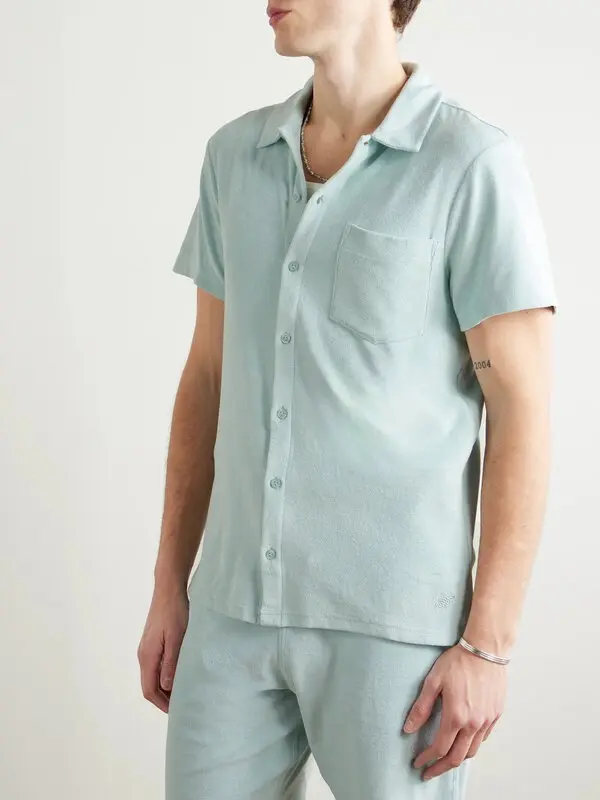 Vilebrequin Charli Organic Cotton-blend Terry Shirt - Blue