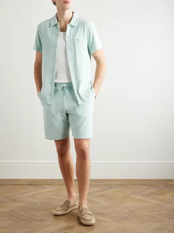 Vilebrequin Bolide Straight-leg Terry Shorts - Blue