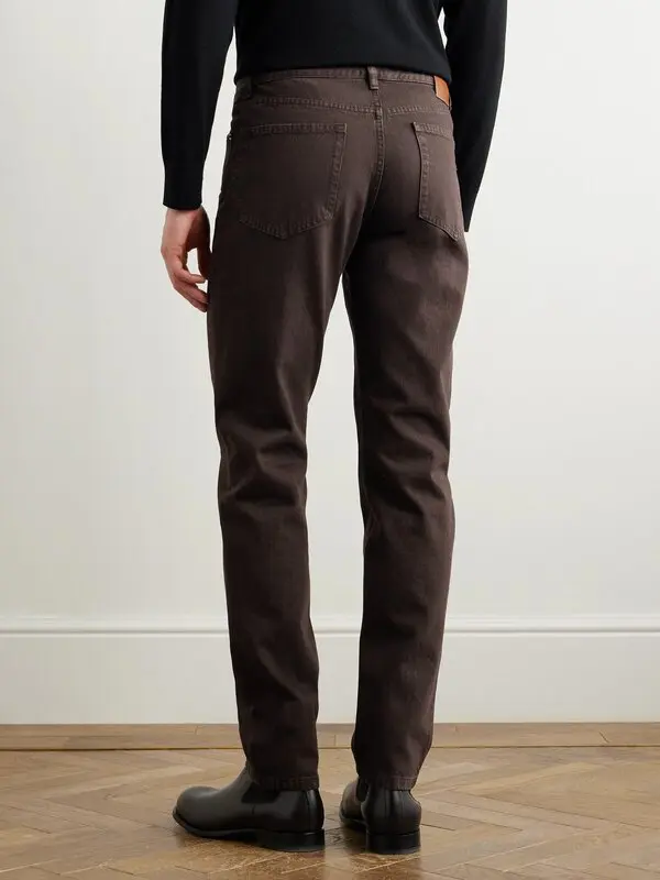 Zegna City Slim-fit Straight-leg Jeans - Brown