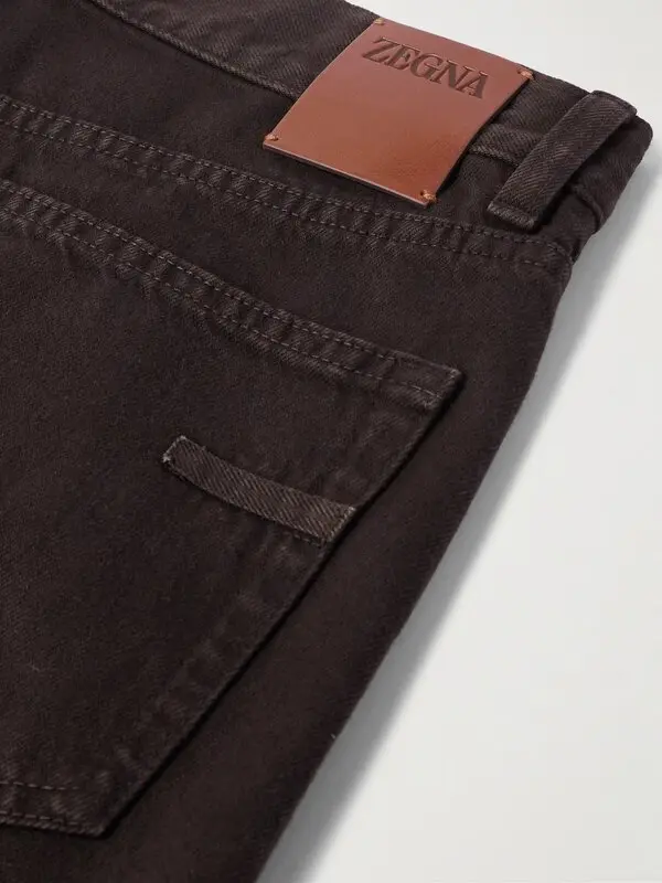 Zegna City Slim-fit Straight-leg Jeans - Brown