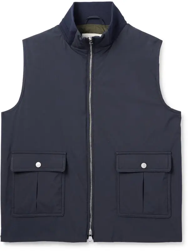 VALSTAR Stretch-jersey Trimmed Padded Shell Gilet