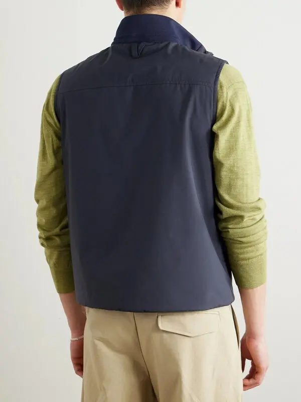VALSTAR Stretch-jersey Trimmed Padded Shell Gilet