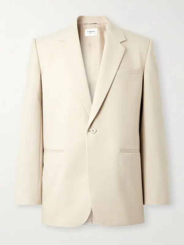Saint Laurent Wool Blazer - Neutrals