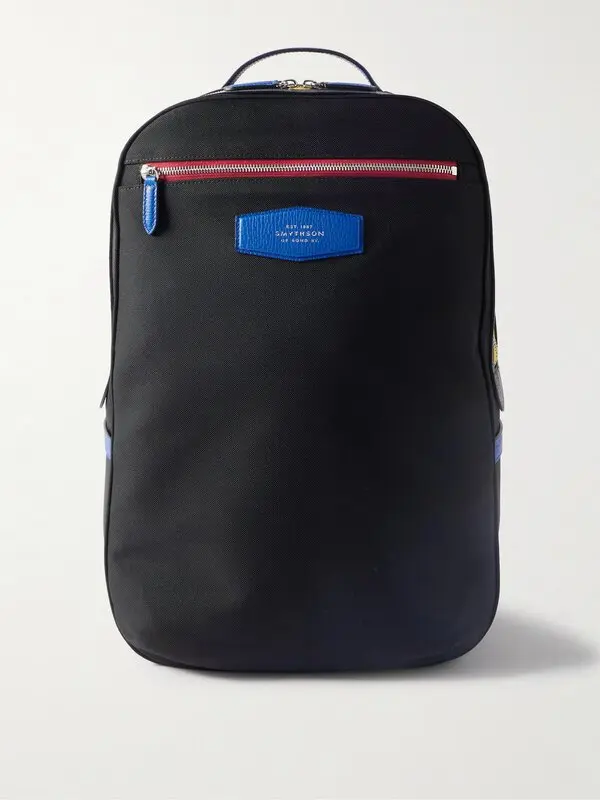 Smythson Norton Leather-trimmed Econyl® Backpack