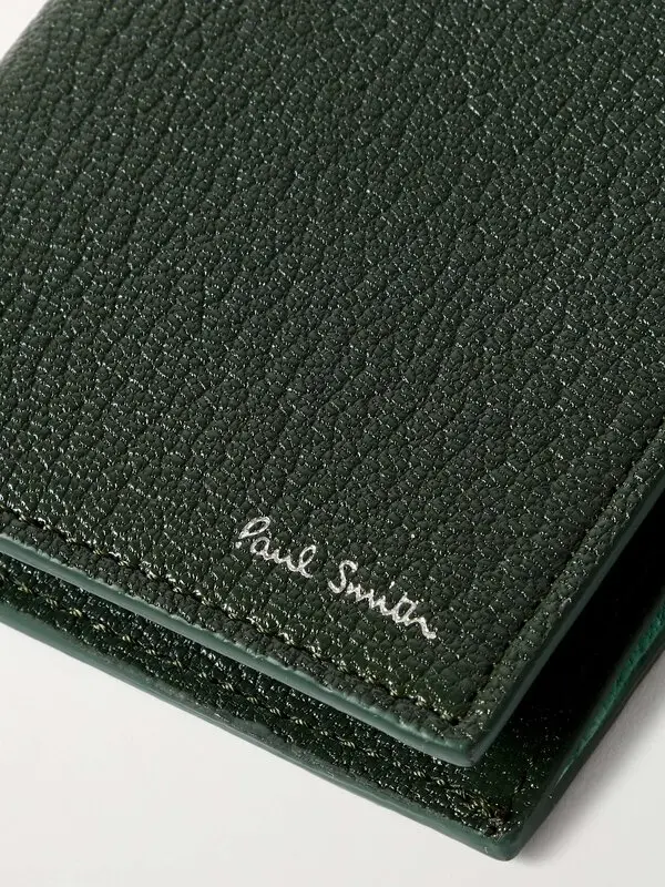 Paul Smith Full-Grain Leather Billfold Wallet In Green - 50% Off