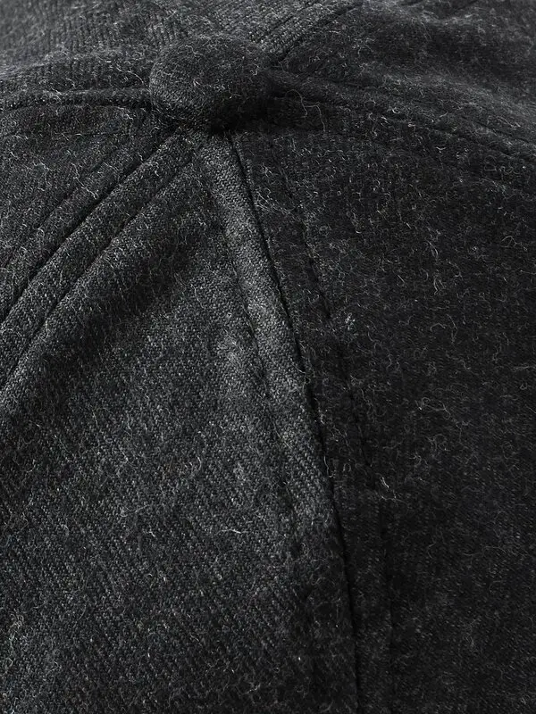 Mr P. Leather-trimmed Brushed Cotton-twill Baseball Cap
