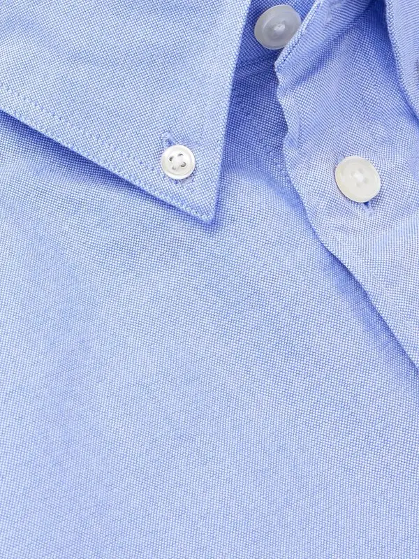 Nn07 Colby 5910 Button-down Collar Organic Cotton Oxford Shirt - Blue