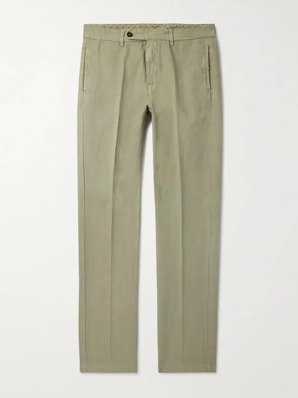 Massimo Alba Winch2 Slim-fit Straight-leg Trousers