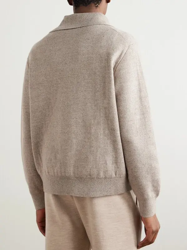 Loro Piana Linen And Cashmere-blend Zip-up Sweater