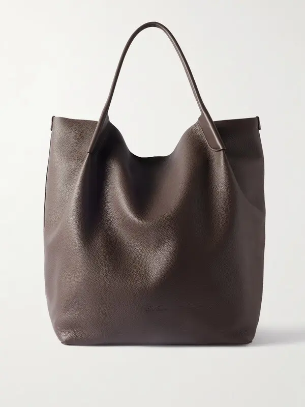 Loro Piana Bale Extra-large Full-grain Leather Tote Bag - Brown