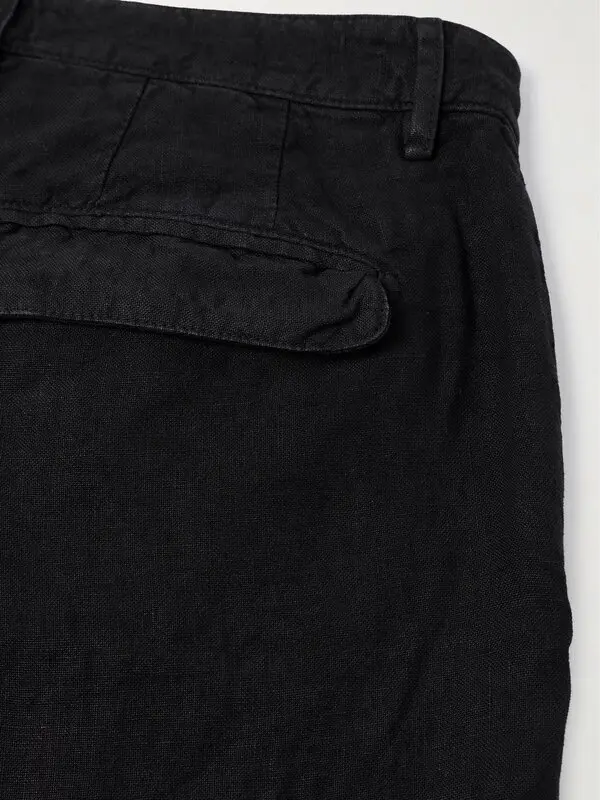 Massimo Alba Alaccia Straight-leg Pleated Linen Shorts