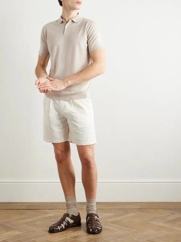 John Smedley Payton Slim-fit Wool Polo Shirt - Neutrals