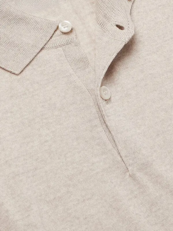 John Smedley Payton Slim-fit Wool Polo Shirt - Neutrals