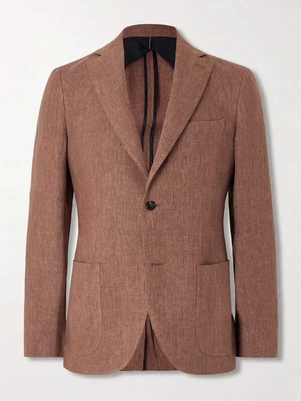 SLOWEAR Venezia 1951 Slim-fit Garment-dyed Linen Suit Jacket