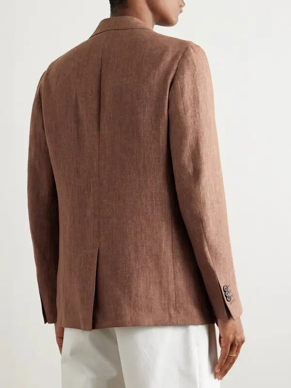 SLOWEAR Venezia 1951 Slim-fit Garment-dyed Linen Suit Jacket