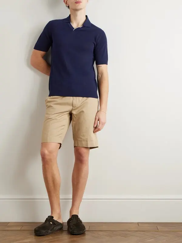 SLOWEAR Zanone Slim-fit Cotton Polo Shirt