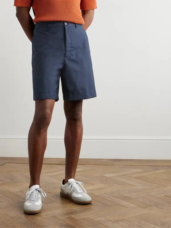 SLOWEAR Teknosartorial Wide-leg Cotton-blend Shorts