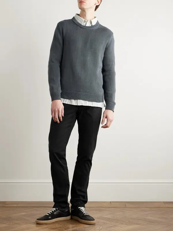 SLOWEAR Incotex Slim-fit 'panama' Stretch-cotton Canvas Trousers