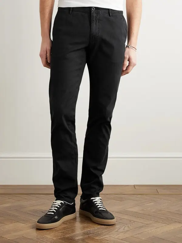SLOWEAR Incotex Slim-fit 'panama' Stretch-cotton Canvas Trousers