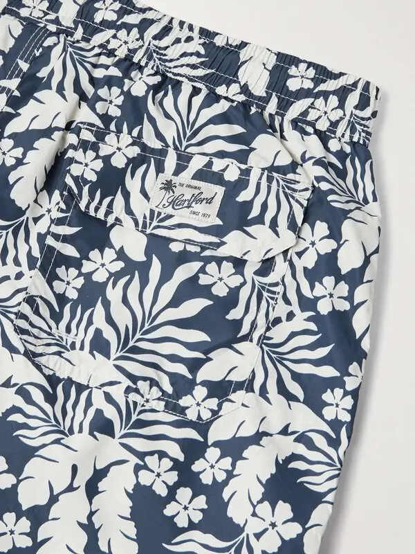 Hartford Straight-leg Floral-print Swim Shorts