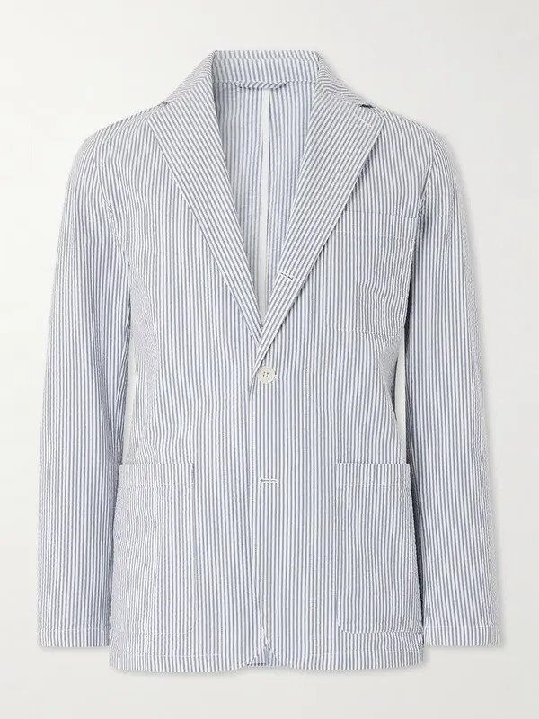 Hartford Striped Cotton-seersucker Blazer