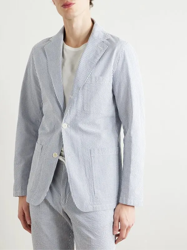 Hartford Striped Cotton-seersucker Blazer