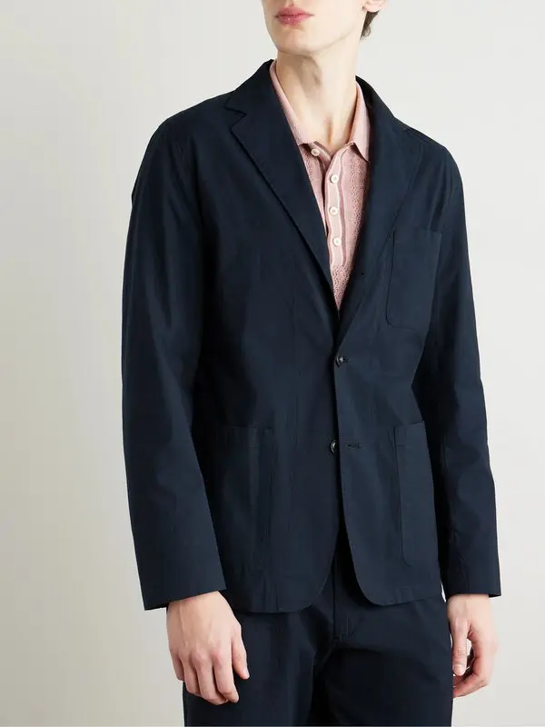 Hartford Jonny Unstructured Stretch-cotton Suit Jacket