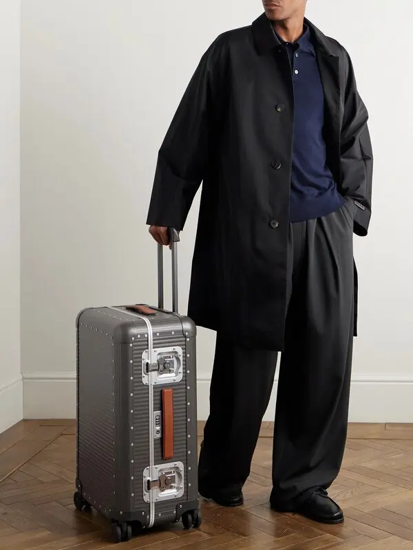 FPM MILANO Bank Spinner 68cm Leather-trimmed Aluminium Suitcase