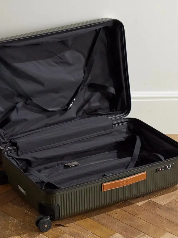 FPM MILANO Bank Zip Deluxe 76cm Leather-trimmed Polycarbonate Spinner Suitcase
