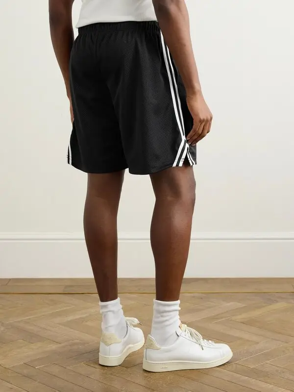 GALLERY DEPT. Venice Court Wide-leg Logo-print Webbing-trimmed Mesh Shorts - Black