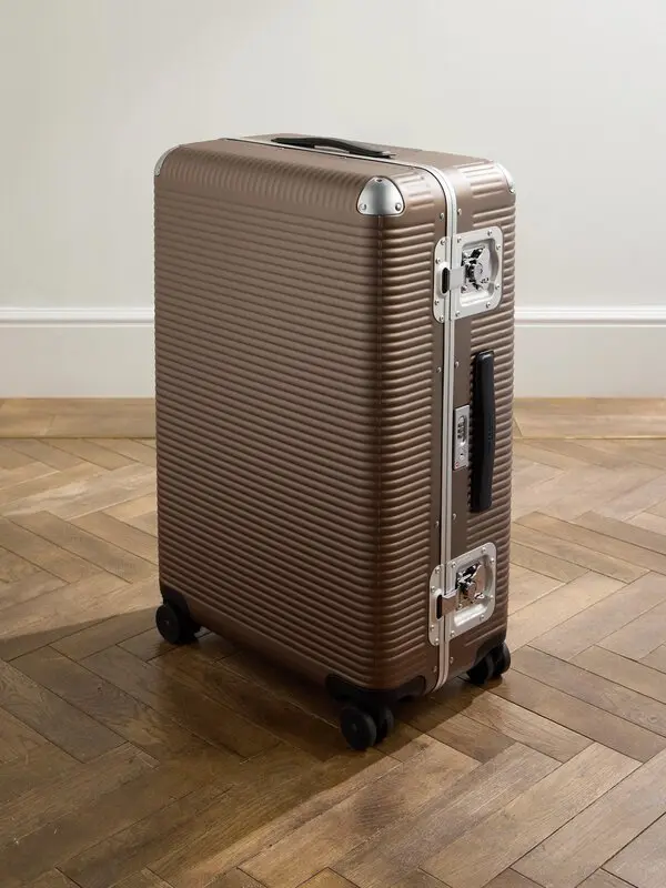 FPM MILANO Bank Light 76cm Leather-trimmed Makrolon® Polycarbonate Spinner Suitcase - Neutrals