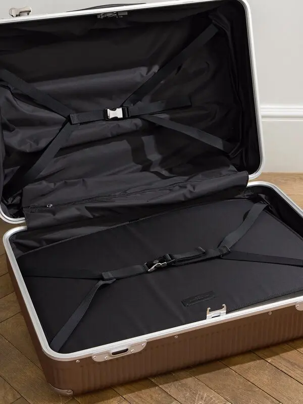 FPM MILANO Bank Light 76cm Leather-trimmed Makrolon® Polycarbonate Spinner Suitcase - Neutrals