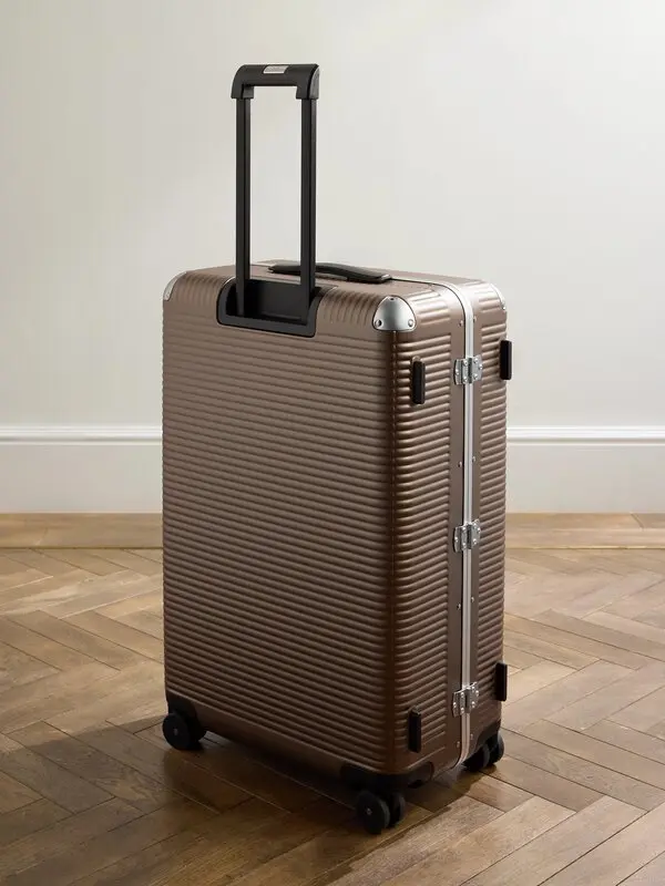 FPM MILANO Bank Light 76cm Leather-trimmed Makrolon® Polycarbonate Spinner Suitcase - Neutrals