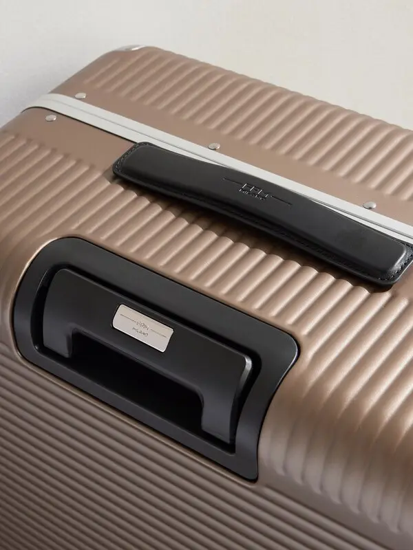 FPM MILANO Bank Light 76cm Leather-trimmed Makrolon® Polycarbonate Spinner Suitcase - Neutrals