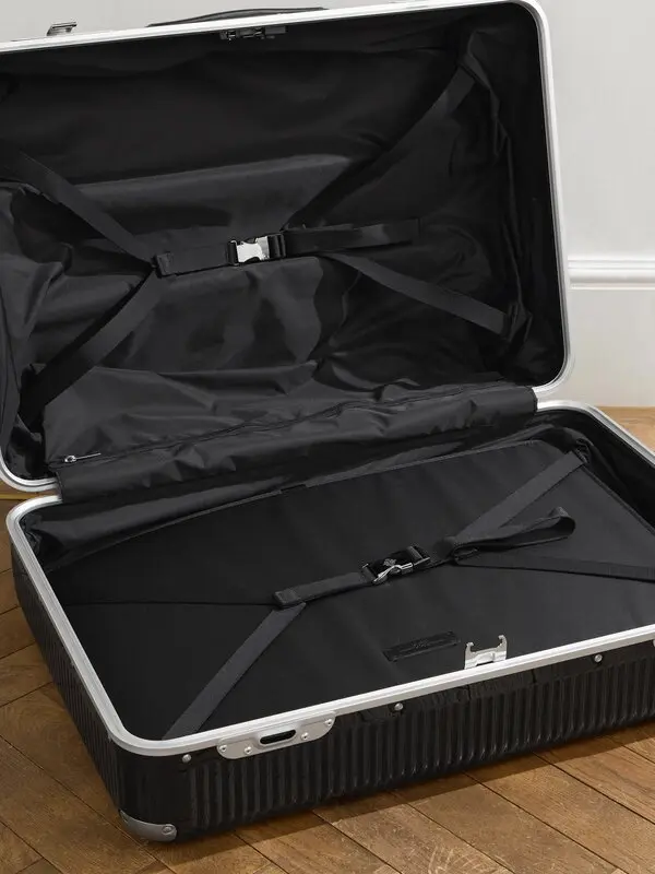 FPM MILANO Bank Light 76cm Leather-trimmed Makrolon® Polycarbonate Spinner Suitcase - Black