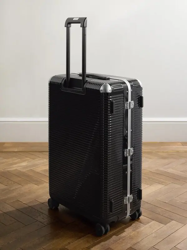 FPM MILANO Bank Light 76cm Leather-trimmed Makrolon® Polycarbonate Spinner Suitcase - Black